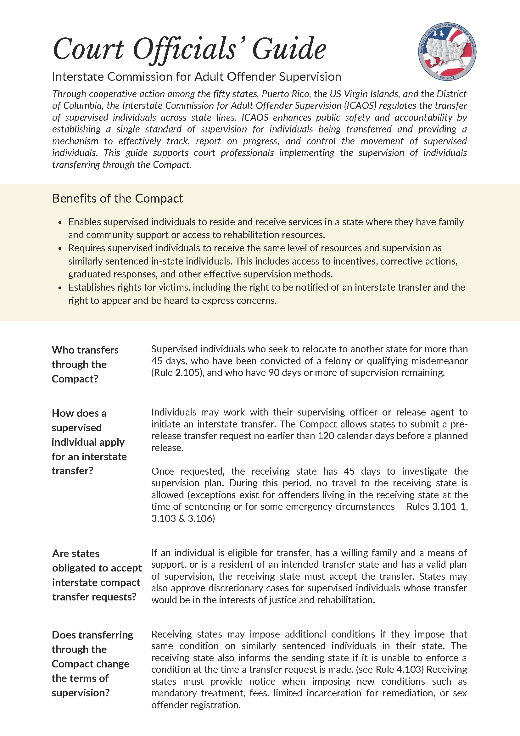 Quick Reference Guides | ICAOS