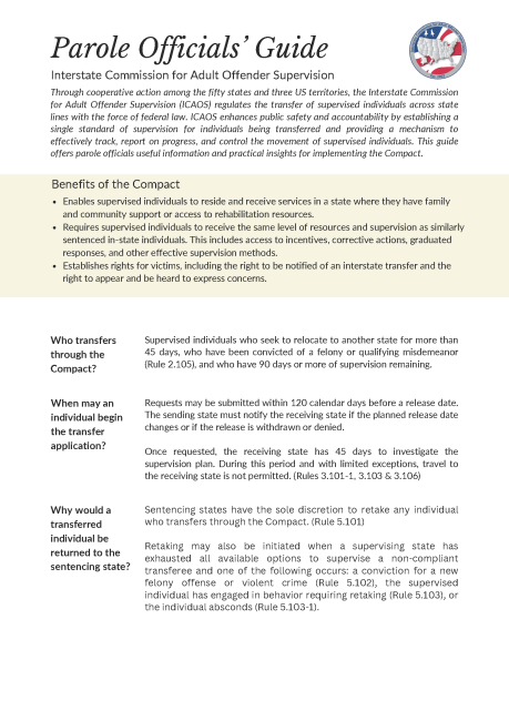 Quick Reference Guides | ICAOS